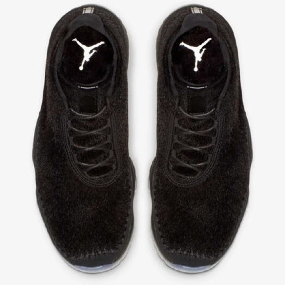 Nike | Shoes | Nike Triple Black Furry Air Jordan With Pony Hair | Poshmark
